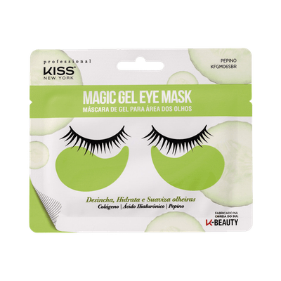Máscara para Olhos Kiss New York Magic Gel Pepino | Ikesaki Cosméticos - Ikesaki