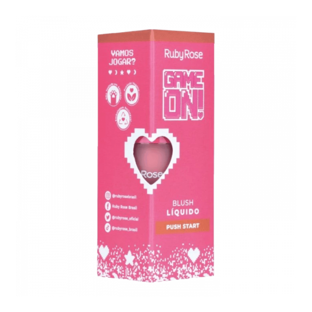 Blush Líquido Ruby Rose Game On Push Start | Ikesaki Cosméticos - Ikesaki