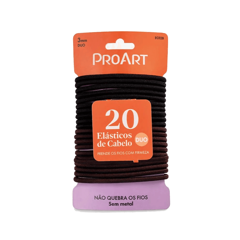 Elástico de Cabelo ProArt 3mm Duo Com 20 Unidades| Ikesaki Cosméticos ...